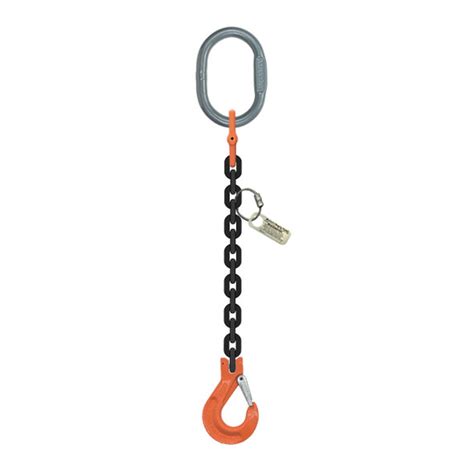 3 8 X 5 Ft Type Sos Single Leg Grade 100 Chain Sling 8800 Lbs Wll