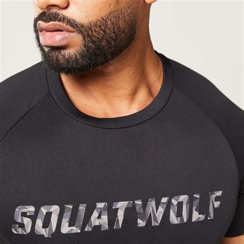 Gb Code Muscle Tee Black Gym T Shirts Men Squatwolf