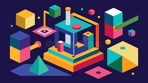 Complex Geometric Shapes An Artistic Depiction Of A 3d Printer Producing Intricate Geometric