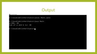 Inheritance In Java PPTX