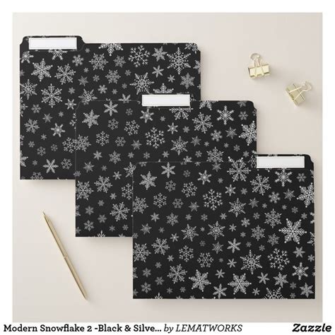 Modern Snowflake File Folder