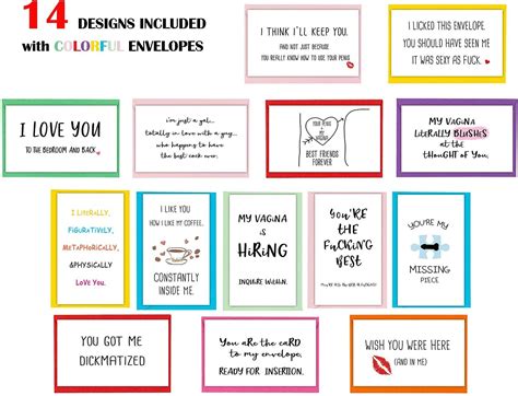 14 Mini Love Notes With Envelopes Love Notes For Husband Naughty Love Notes For Him Tiny Note