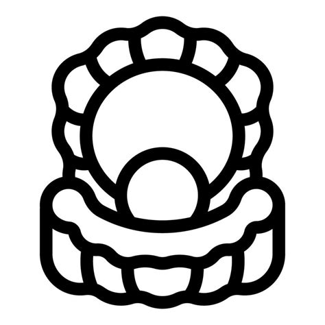 Open Shellfish Holding Beautiful Round Pearl Icon 49652726 Vector Art