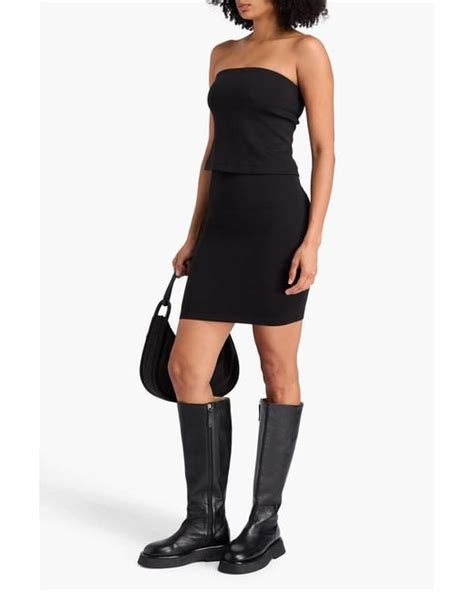 James Perse Jersey Mini Skirt In Black Lyst Uk