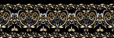 Floral Seamless Border Design For Paper Royalty Free Vector