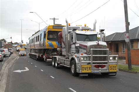 Patlin Transport Low Loader Transporting Comeng 390m To The Scrap Yard