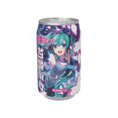 Hatsune Miku Blueberry Flavour Soda Can 330ml Kawaji Uk