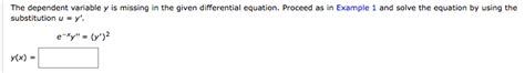 Solved The Dependent Variable Y Is Missing In The Given