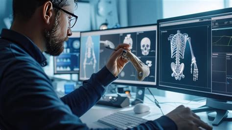 Biomedical Engineer Designing Prosthetics Using 3d Modeling Software Ai