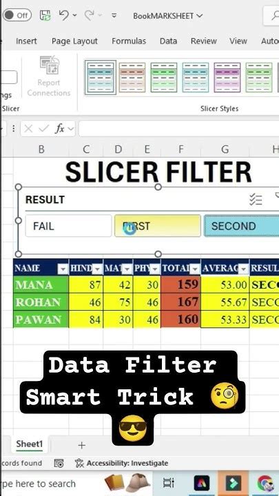 How To Filter Data In Excel With Slicer Trickslicerfilter