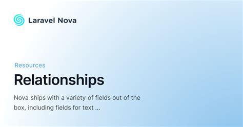 Relationships Laravel Nova