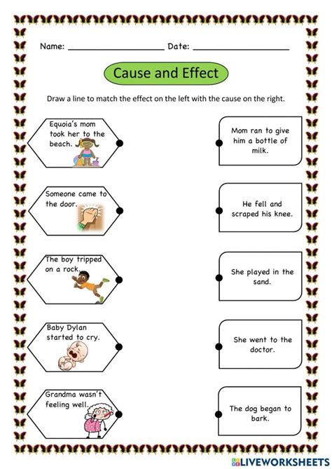 Cause And Effect Online Activity For 3