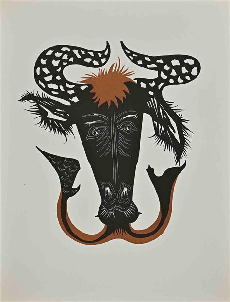 Jean Lurçat Marmot Woodcut By Jean Lurçat 1948 At 1stdibs Marmot