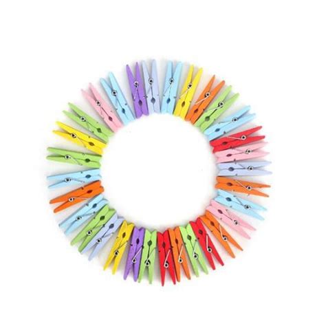 100 Mini Clothespins De Lavandería De Papel Peg Clip Ropa Pins Craft