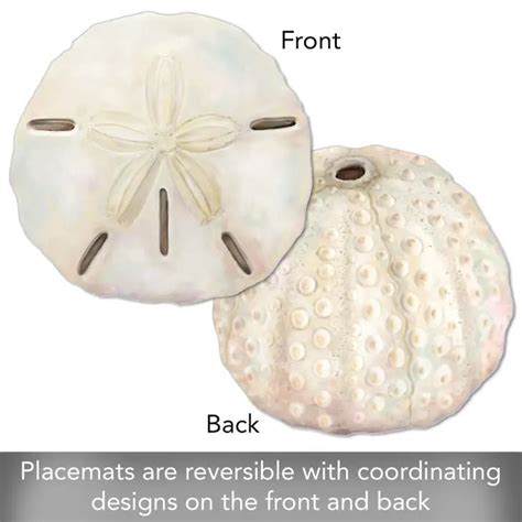 Sand Dollar Reversible Shaped Easy Care Plastic Placemat Loving