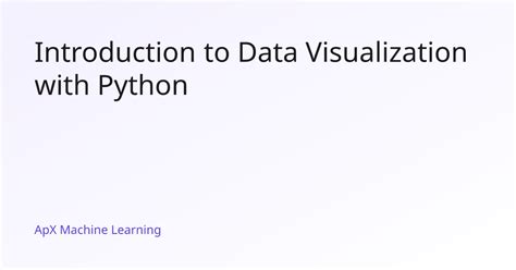 Introduction To Data Visualization With Python