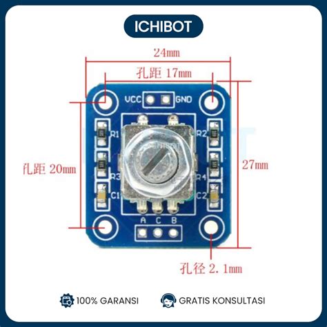 Ec11 Modul Rotary Encoder 360 Derajat Pulse Potentiometer Putar