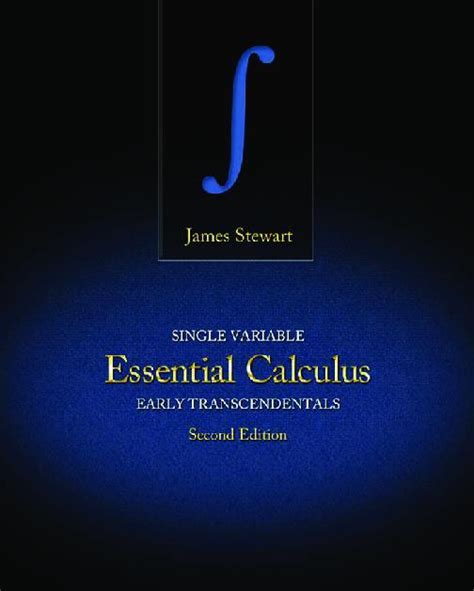 Single Variable Essential Calculus Early Transcendentals 2nd Edition By James Stewart By