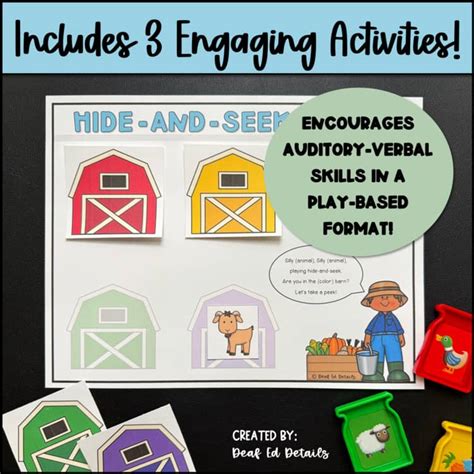 Dhh Early Intervention Farm Themed Unit Learning To Listen Sounds Hearing Loss