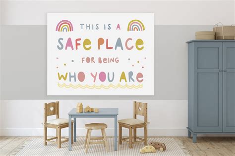 This Is A Safe Space Poster Classroom Signs Printable Etsy