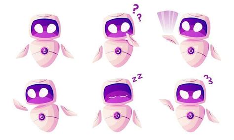 Robot Character Set Vector Art Icons And Graphics For Free Download