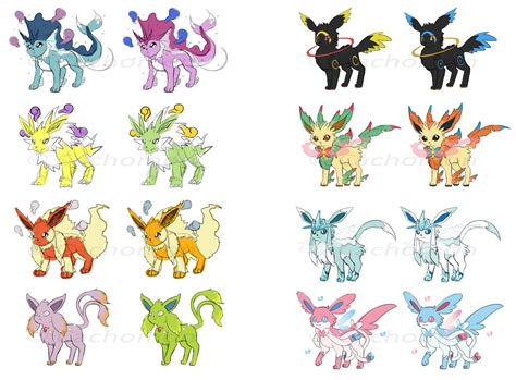 Eevee Mega Evolutions Concept Art Stats By Cachomon On Deviantart