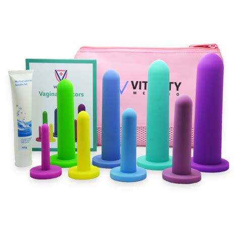 Silicone Vaginal Dilator Set Trainers 8 Piece Self Treat Vaginismus