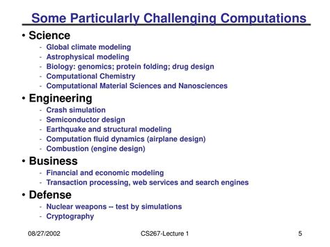 CS E Applications Of Parallel Computers Lecture Introduction Ppt Download