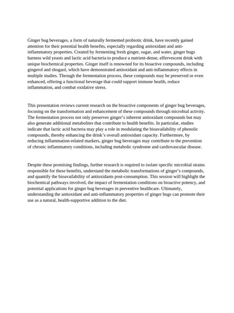 Ginger Bug Beverages Pdf