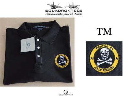 Vf 84 Jolly Rogers Embroidered Squadron Polo Shirt
