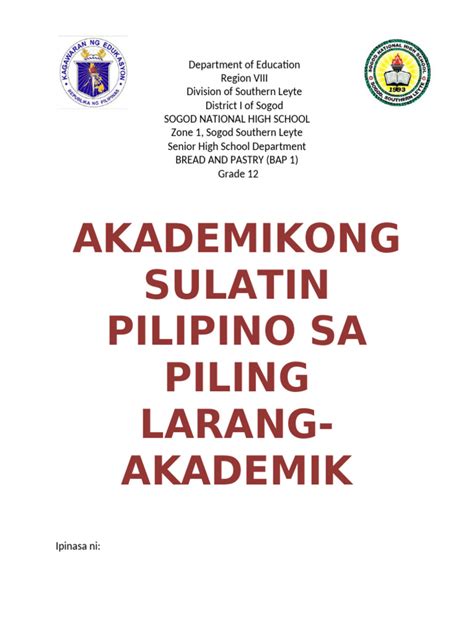 Department Of Education And Snhs Logo Pdf