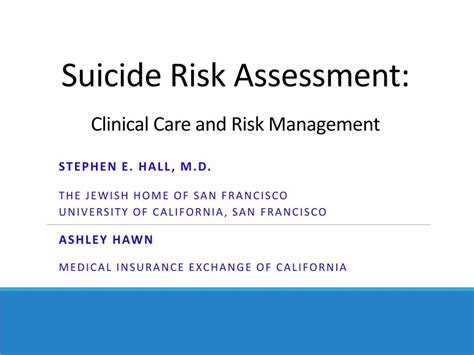Pdf Suicide Risk Assessment Northern California Psychiatric
