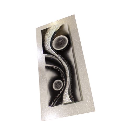 Cosmic New Fused Glass Art Float Linear Glass Art