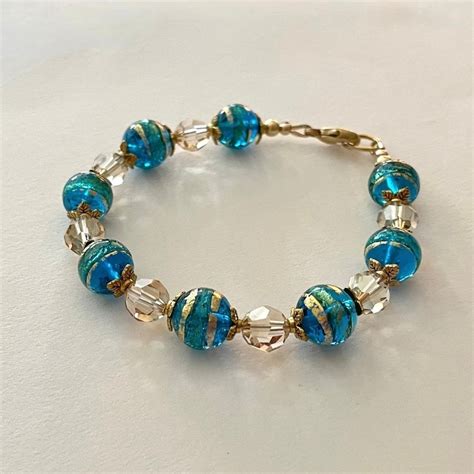 Glass Bead Bracelet Etsy