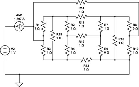 Circuit Analysis Equivalent Resistance Of Network Of Resistors Arranged In A Cube Shape