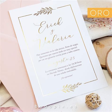 Invitación De Boda Oro Hera Desde 125€ Bodapix