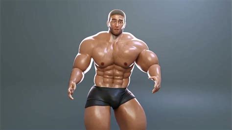 Male Muscle Growth Transformation Animation Youtube