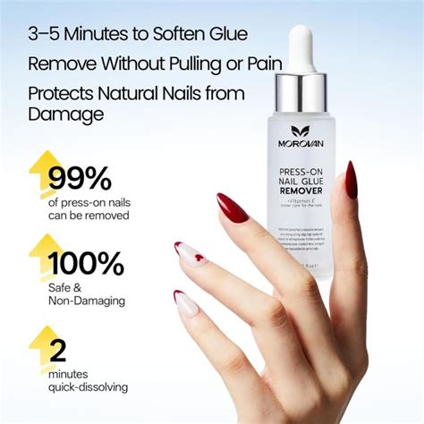 Morovan Press On Nail Glue Remover 30ml Glue Off Nailsickle
