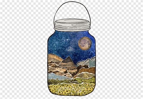 콜라주 아트 드로잉 혼합 미디어 판화 항아리 애정 유리 Png Pngegg