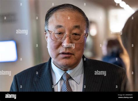 Ambassador Zhang Jun Of China Speaks To Press At Stakeout After Sc