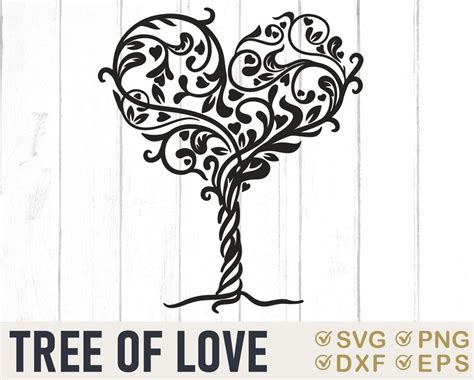 Tree Svg Bundle Tree Heart Svg Heart Svg Valentines Day Etsy