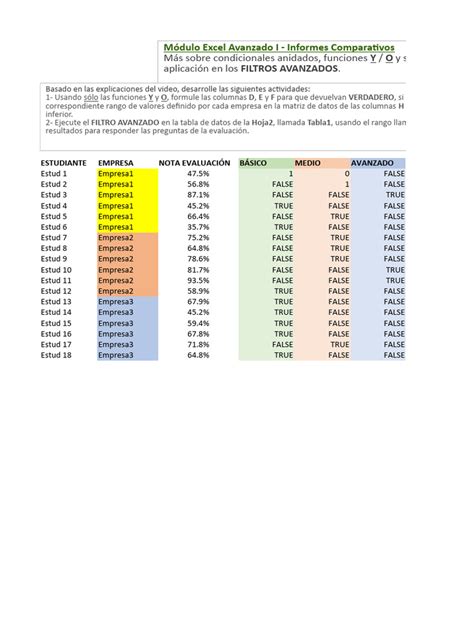 Actividad Practica Excel Avanzado L3 Pdf Informática