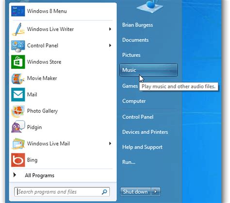 Windows Start Menu Programs