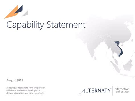 Alternaty Alternative Real Estate Capability Statement Pdf Real Estate Industry Industries