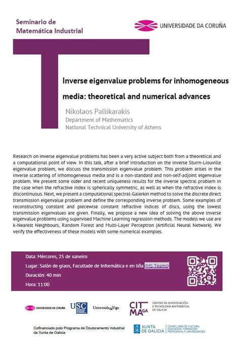 Nikolaos Pallikarakis On Linkedin Inverse Eigenvalue Problems For