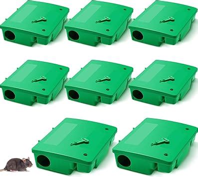 Amazon.com : Qualirey Large Rat Bait Station Boxes with Key Rodent Bait Station Mouse Trap ...