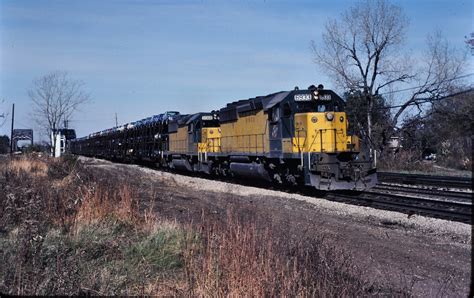 Cnw Sd 40s At Blue Island Il 1981 Southbound Cnw Transfer… Flickr
