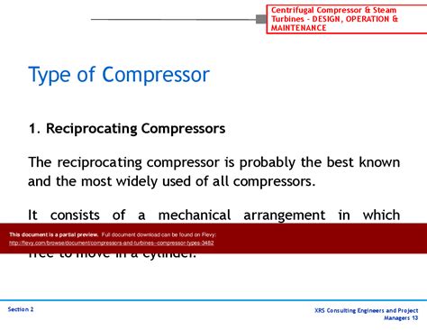 Compressors And Turbines Compressor Types Ppt Slide Deck