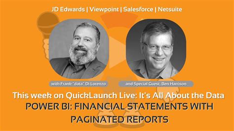 Quicklaunch Live Power Bi Financial Statements With Paginated Reports