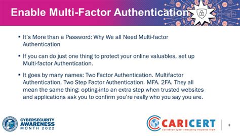 Action Step 1 To Increase Online Security Enable Multi Factor